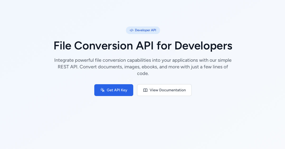 File Conversion API for Developers | ConvertHub API
